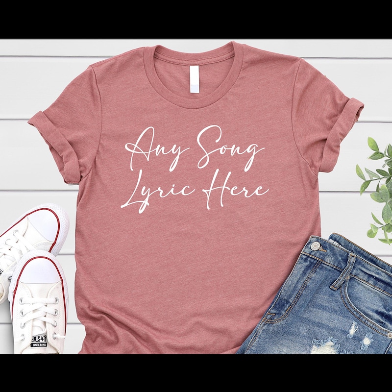 Song Lyric Shirts - Etsy