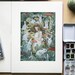 Original Painting: the Rabbits Guardian Ink and Watercolor on Cotton ...