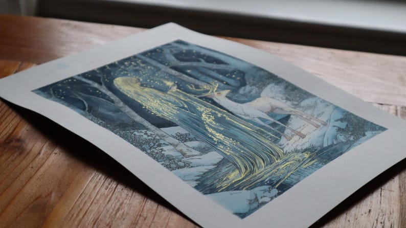 The Solstice Spirit | Original Painting | Mystical Winter Artwork ...