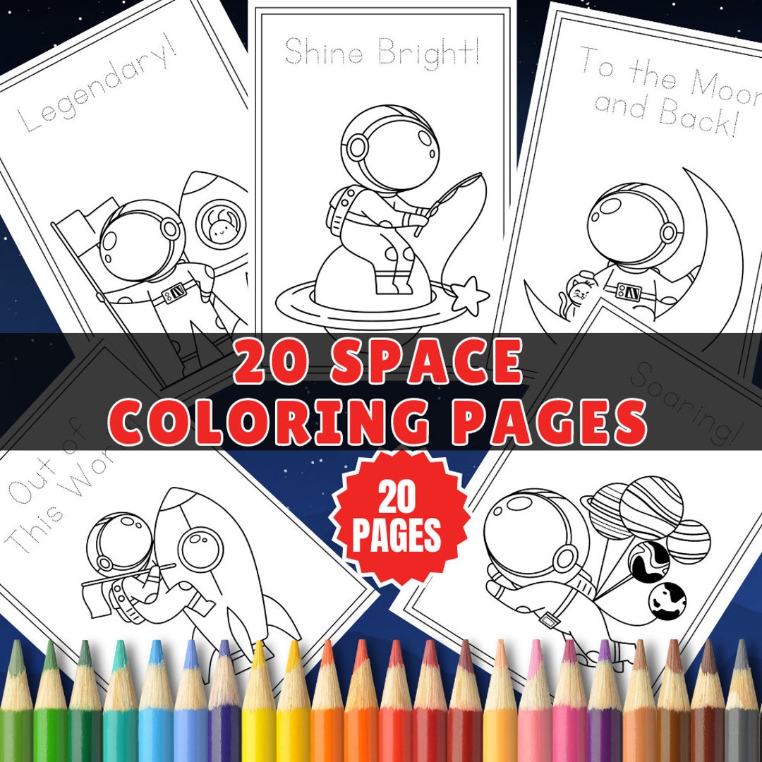 10 Space Coloring Pages for Kids, Astronaut Coloring Pages, Planets ...