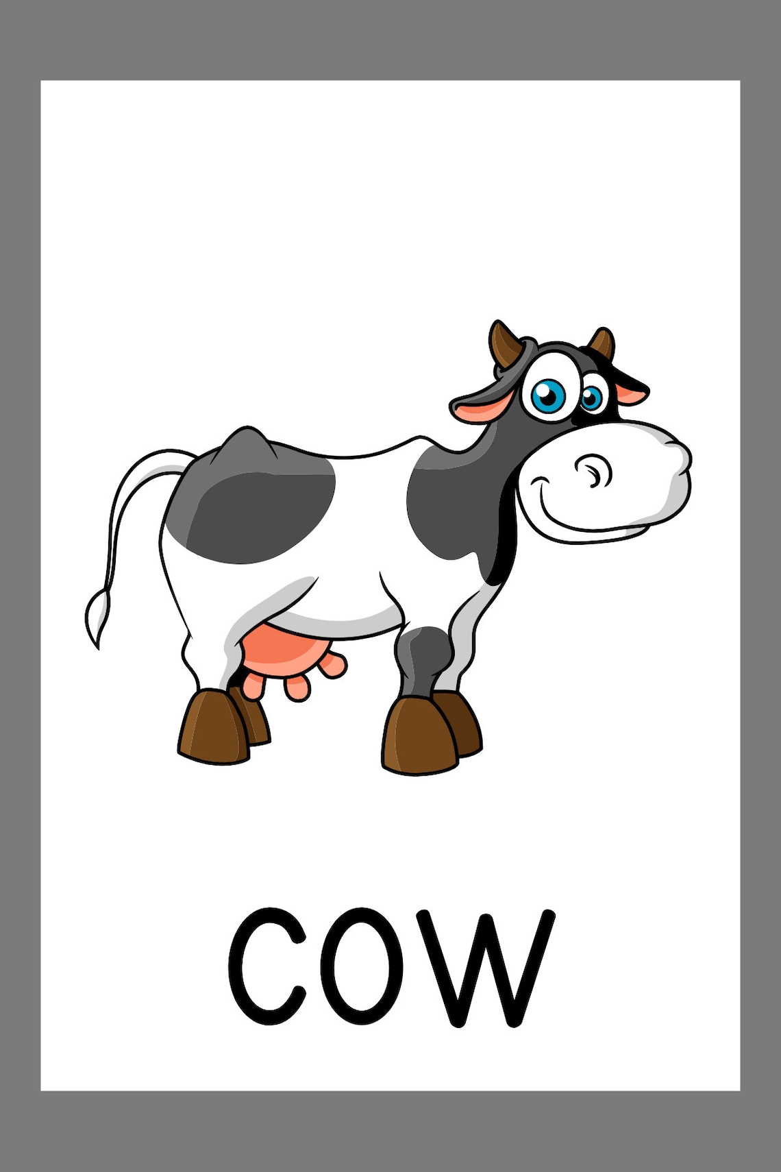 FARM ANIMALS, Flash Cards for School, Flashcards PDF Printable Cards ...