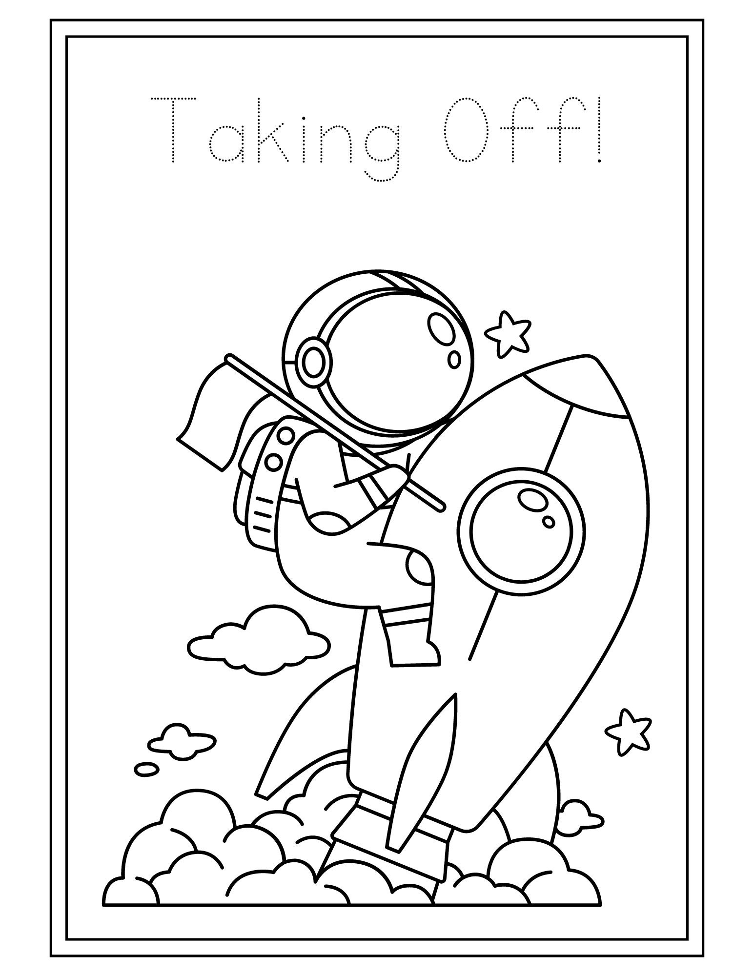 10 Space Coloring Pages for Kids, Astronaut Coloring Pages, Planets ...