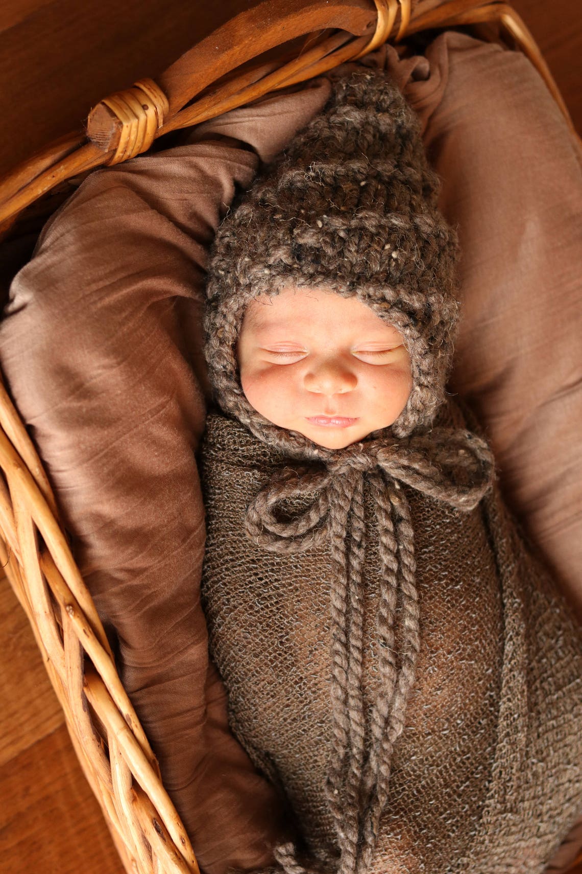 Newborn Chunky Purl-bump Swirl Bonnet Knitting Pattern PDF | Etsy