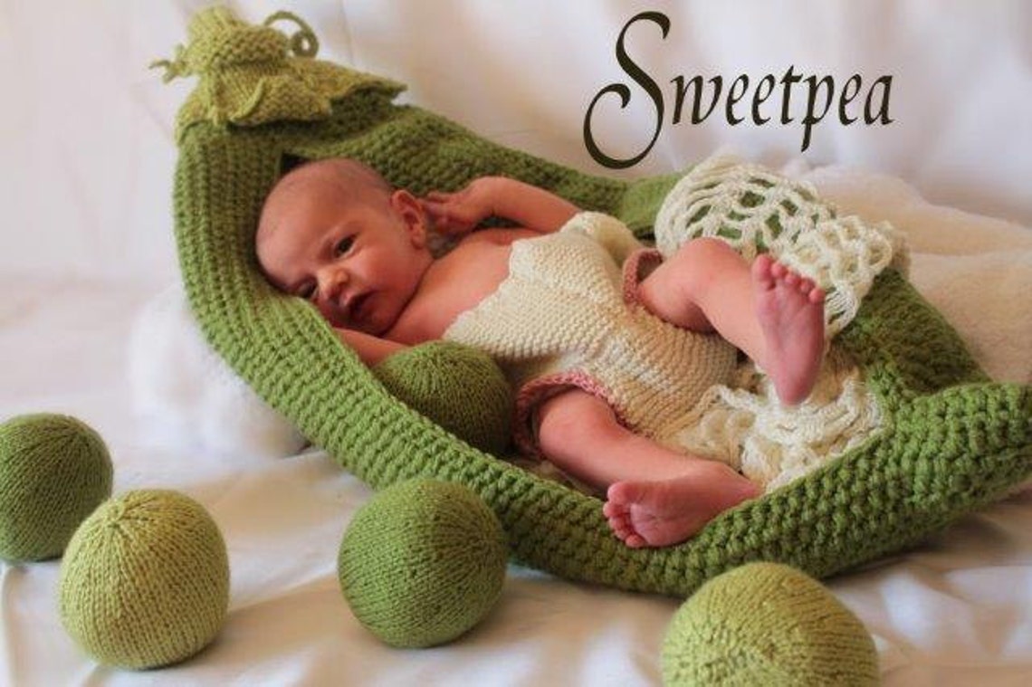 Pea Pod Photo Prop Knitting Pattern for Newborn Photography | Etsy