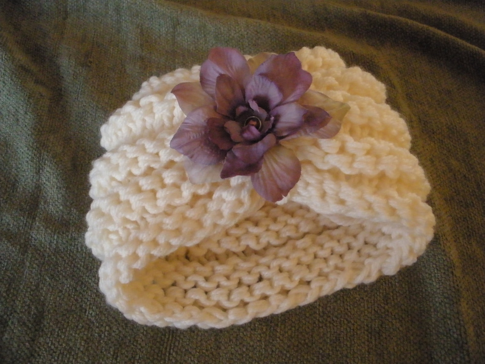 Purl Ridge Baby Turban Hat Knitting Pattern PDF 118, INSTANT DOWNLOAD ...