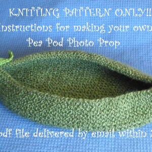 Two Peas in a Pod Photo Prop Knitting Pattern Number 112 -- INSTANT ...