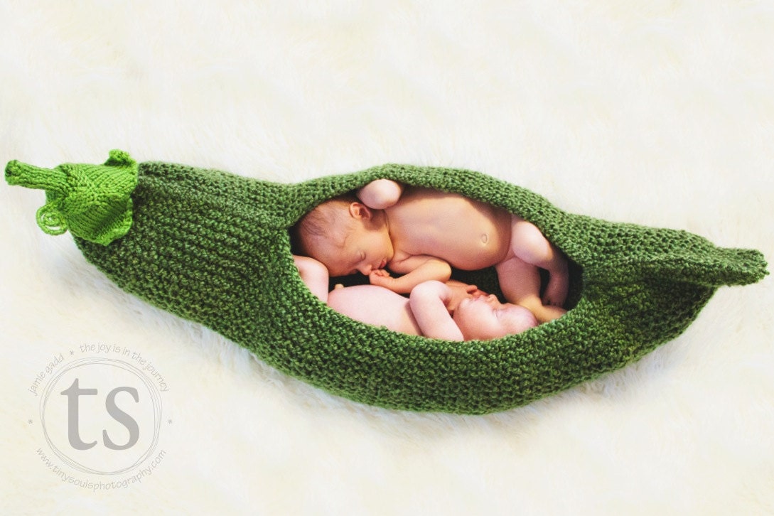 Pea Pod Photo Prop Knitting Pattern for Newborn Photography | Etsy
