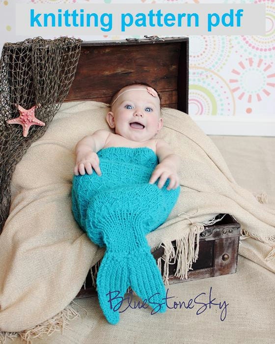 Mermaid Tail Knitting Pattern Mermaid Blanket Adults, Handmade