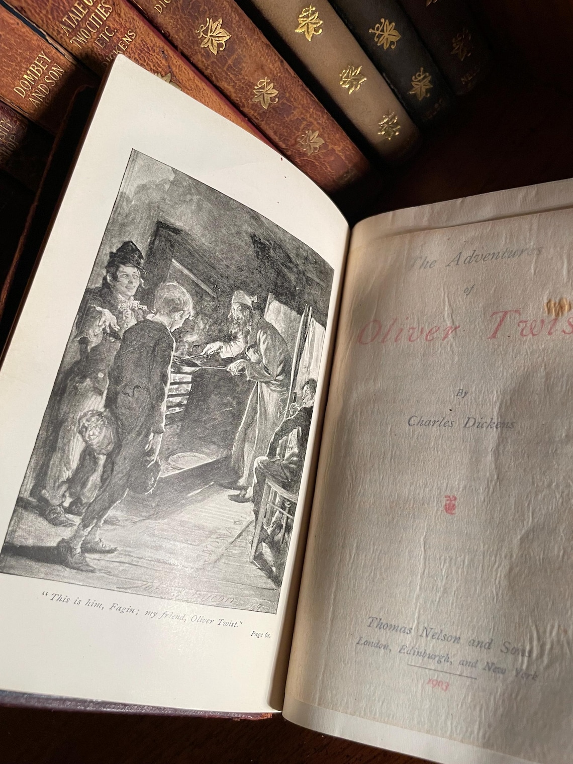 1903, Oliver Twist and Sketches by Boz by Charles Dickens, Antique ...