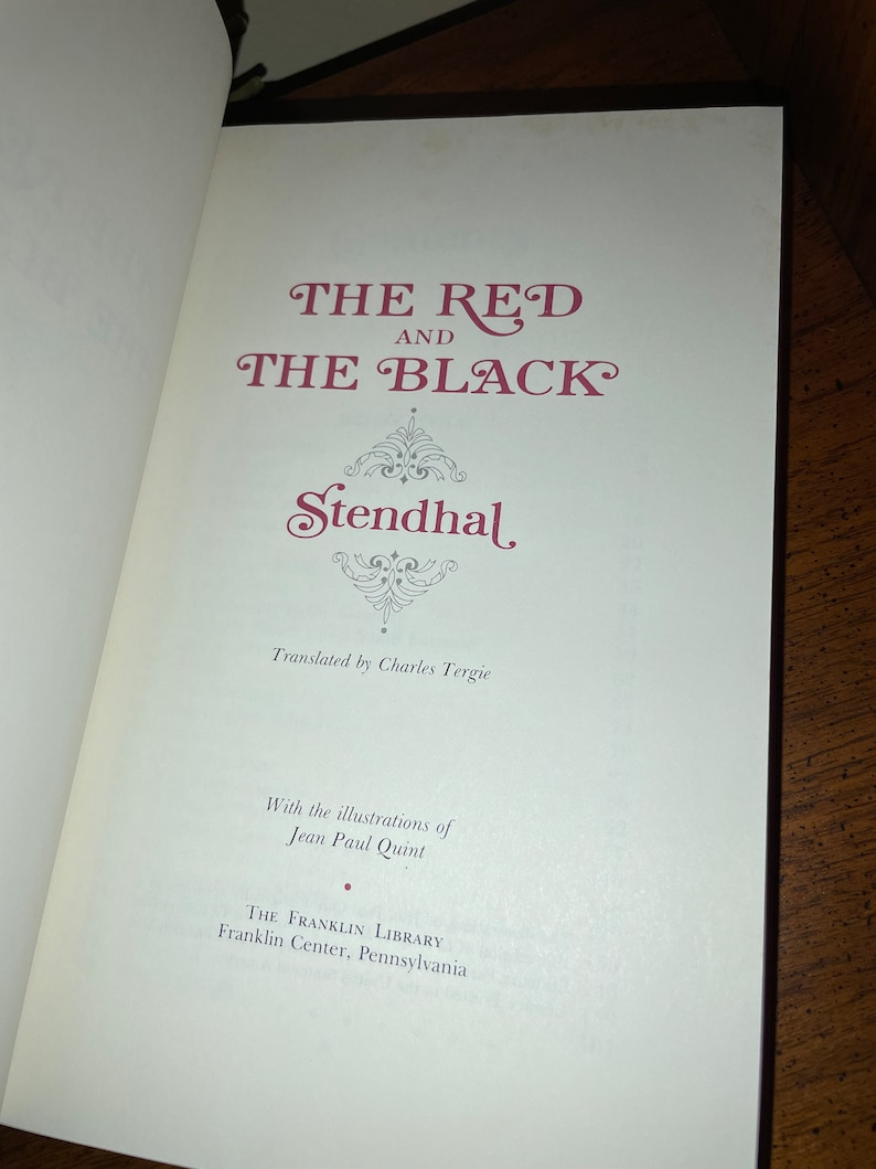The Red and the Black by Stendhal, Illustrated, Franklin Library ...