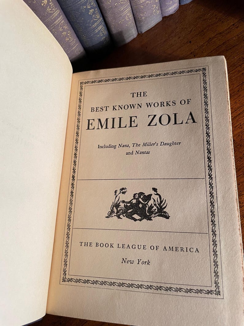 1941, the Best Known Works of Emile Zola Including Nana, the Miller's ...