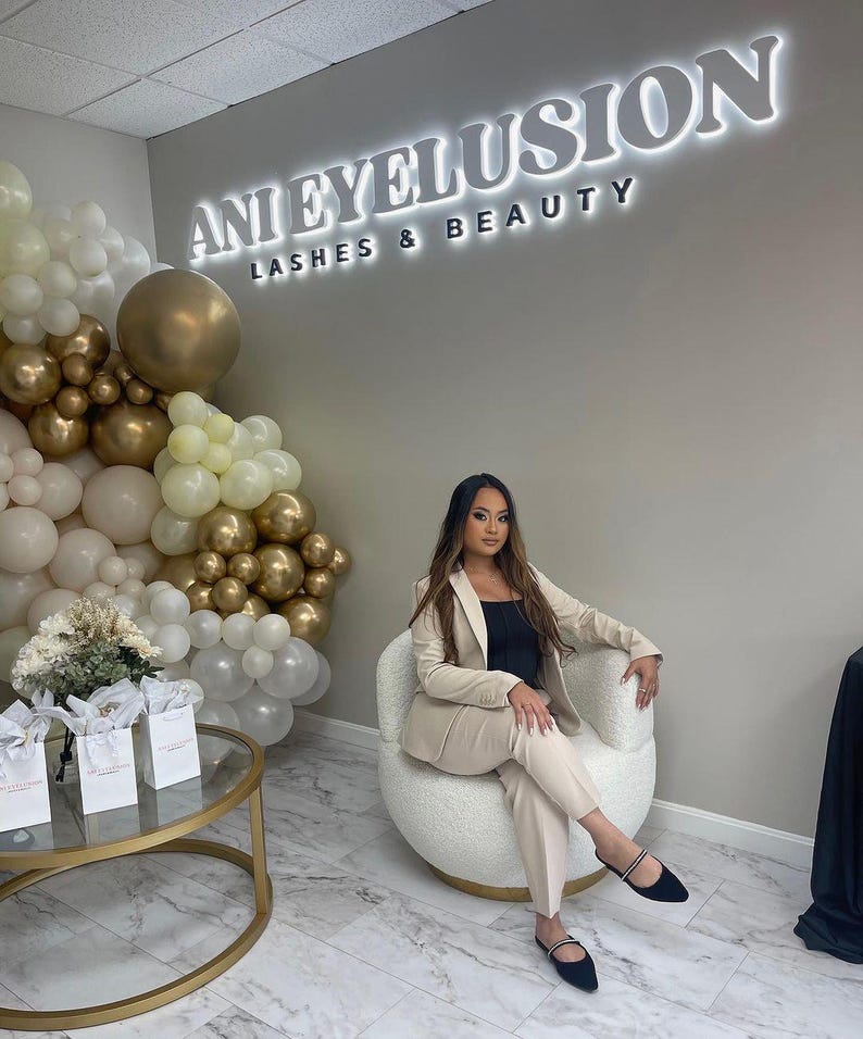 Logo Sign for Business, Custom Salon Sign, 3D Business Sign, Aesthetic ...