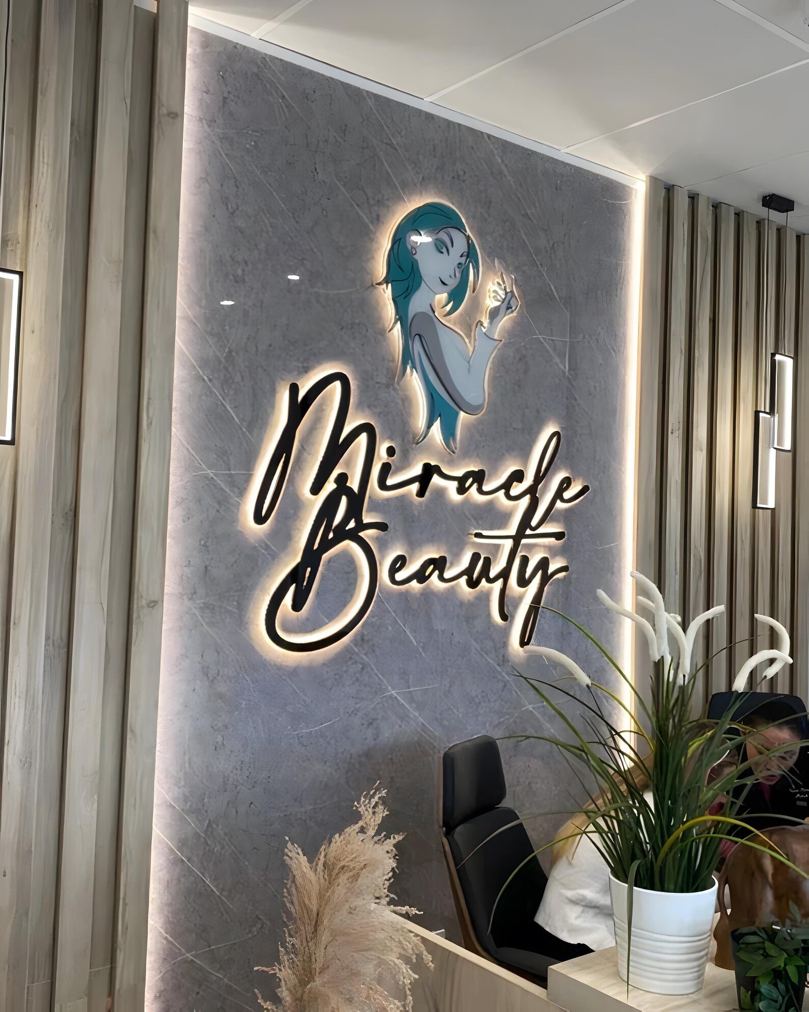 Logo Sign for Business, Custom Salon Sign, 3D Business Sign, Aesthetic ...