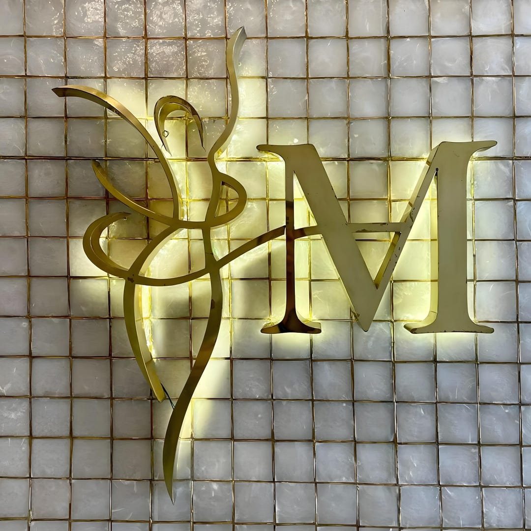 Business Logo Sign, Shop Sign, LED Light Sign, Custom Metal Sign, Laser ...