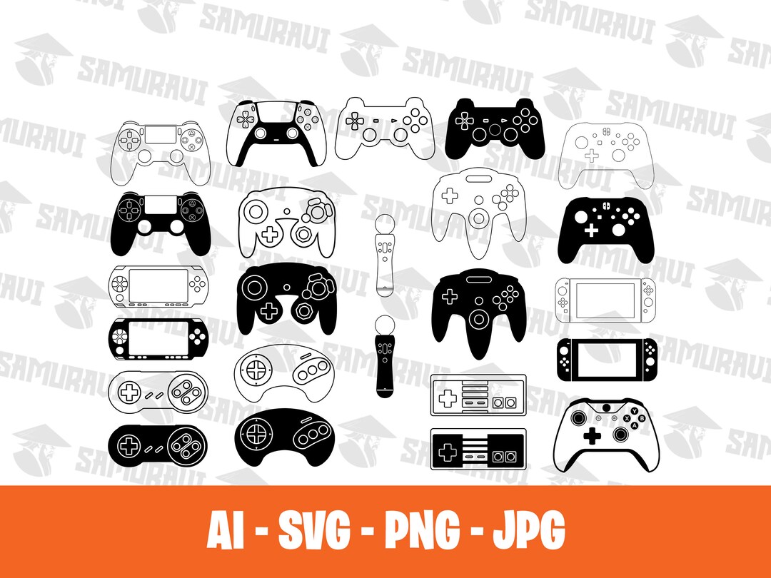 Game Controller Svg Bundle Gamer Svg PS4 Controller Svg PS5 Controller ...