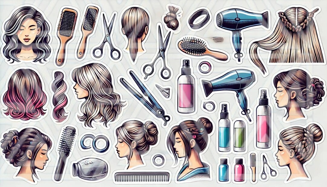 Custom Hair Style and Beauty Digital Stickers - Etsy