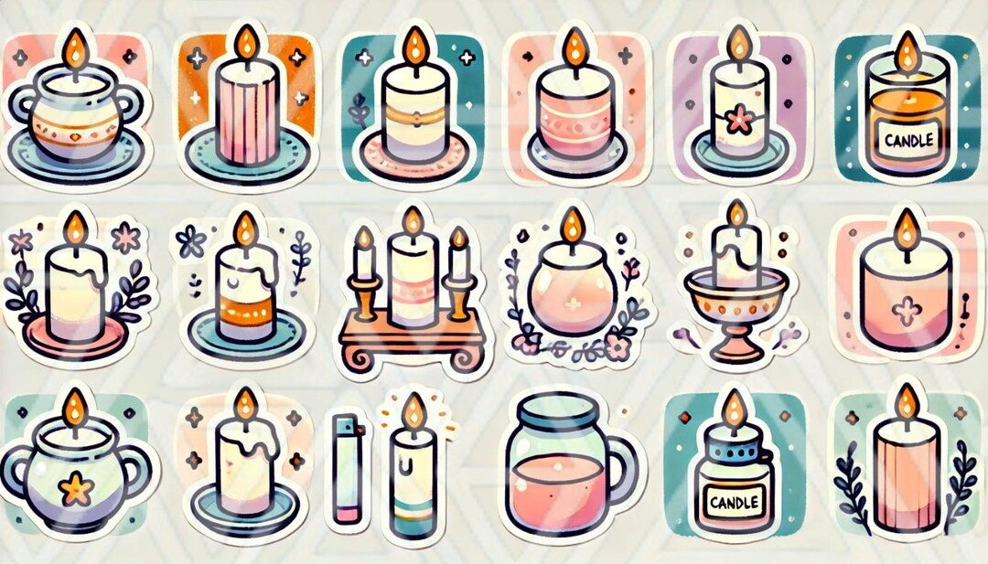 Custom Candles and Aromatherapy Digital Stickers - Etsy
