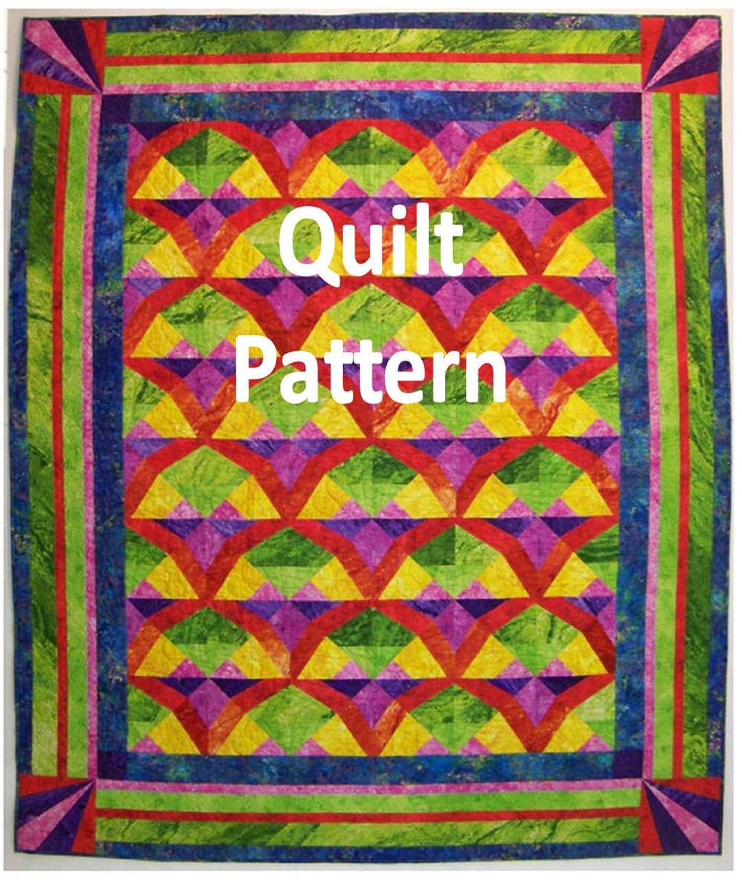 Seashells Quilt PATTERN, Hardcopy Multi-size, Double, Queen, King Sizes ...