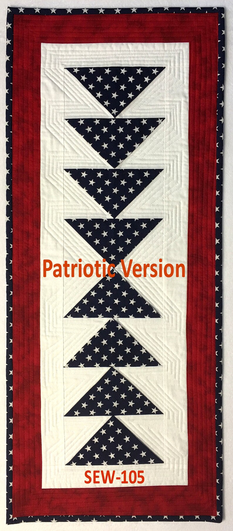 3D Flying Geese Table Runner Paper PATTERN SW or Patriotic | Etsy