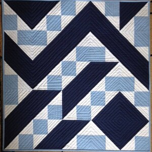 Blue Angles Wall Quilt PATTERN MLG-104H Squares Triangles Modern ...