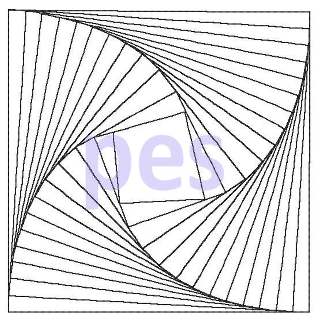 Spiral Nested Boxes Embroidery Design in 2 Sizes & 2 Versions - Pes ...