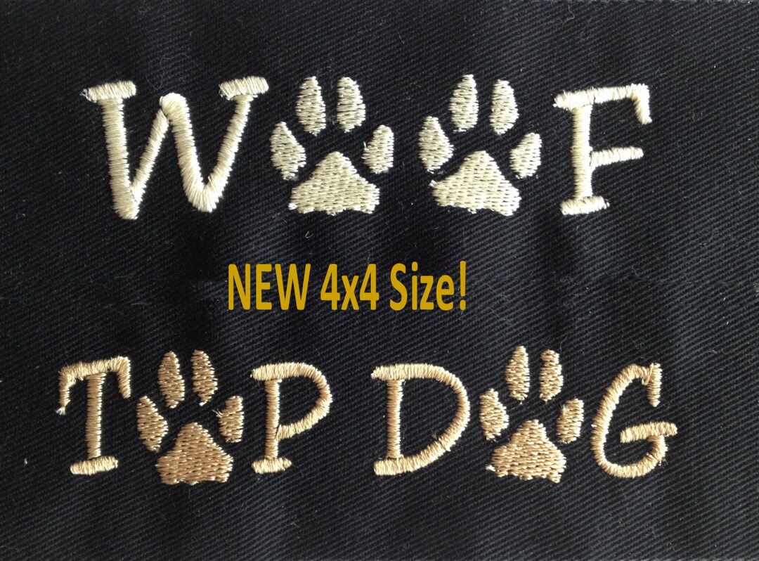 4x4 Dogs Embroidery Design Files Set of 6, Incl Paws and Bone Applique ...