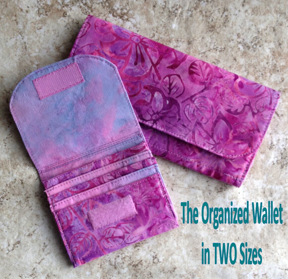 Pdf Wallet PATTERN in TWO Sizes, Organized Fabric Wallet SEW-102 Diy ...