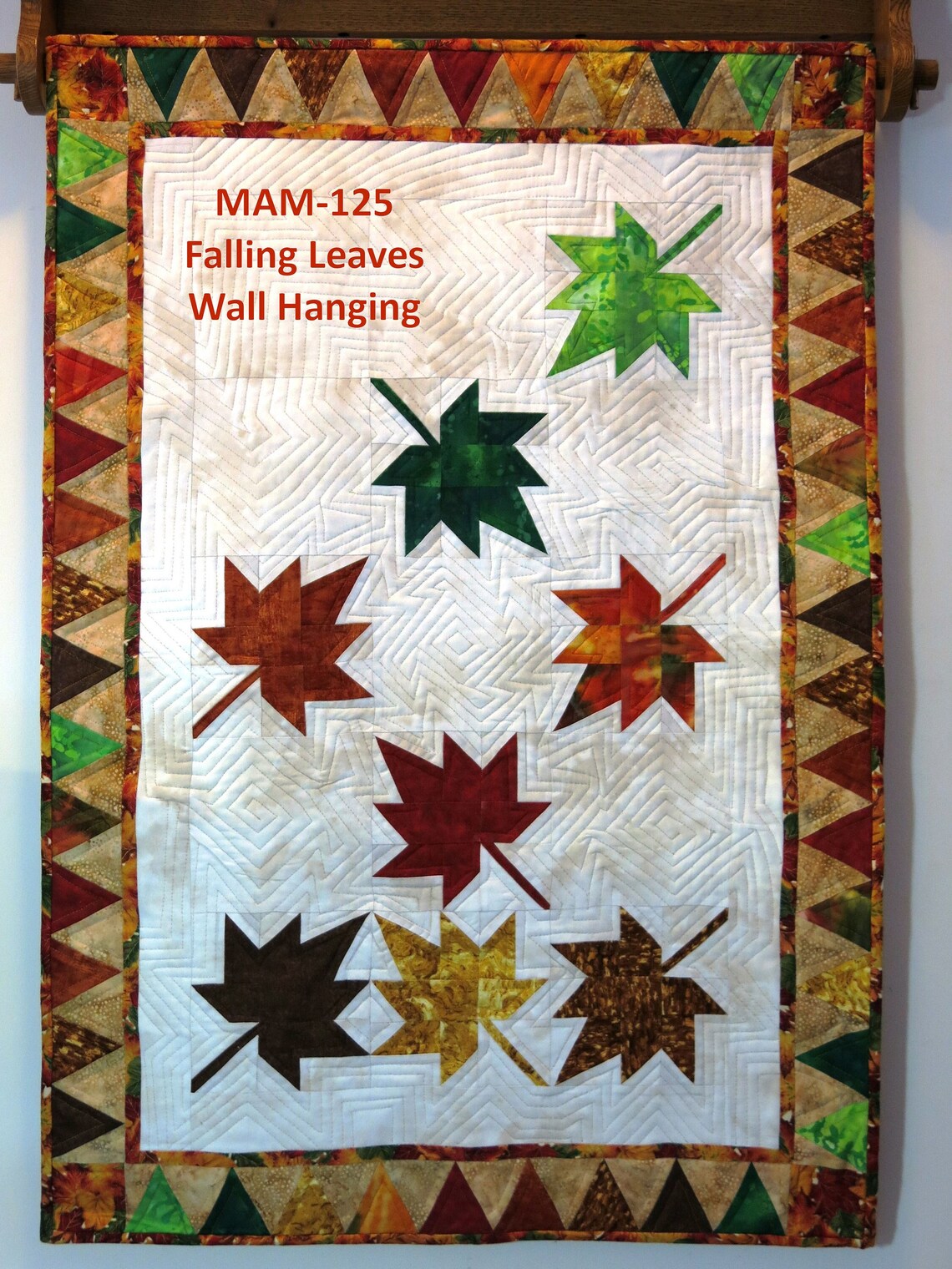 PATTERN Falling Leaves Wall Quilt Hardcopy MAM-125 Easy Paper Piecing ...