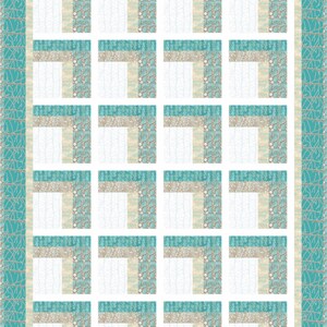 PDF Files Modern Two Sided Log Cabin Quilt 3 Sizes, Bed Runner, Lap ...