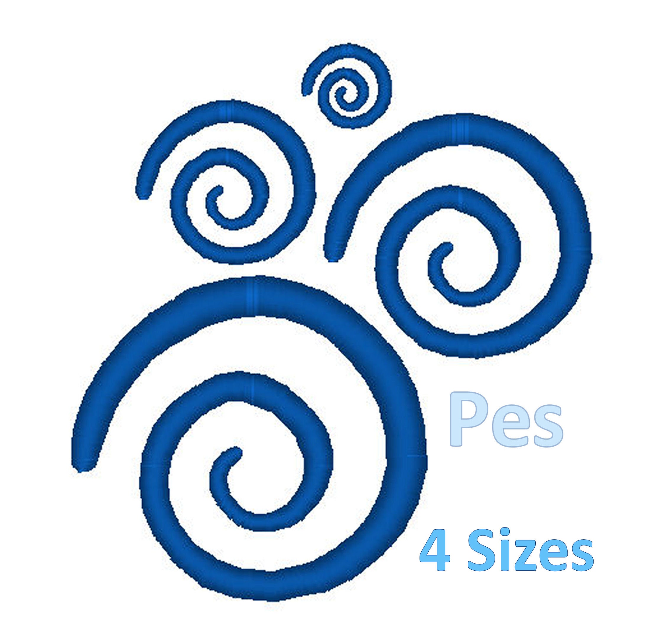 Spiral Embroidery Design in 4 Sizes & Chakra JUMBO Hoop Combo Pes Files ...