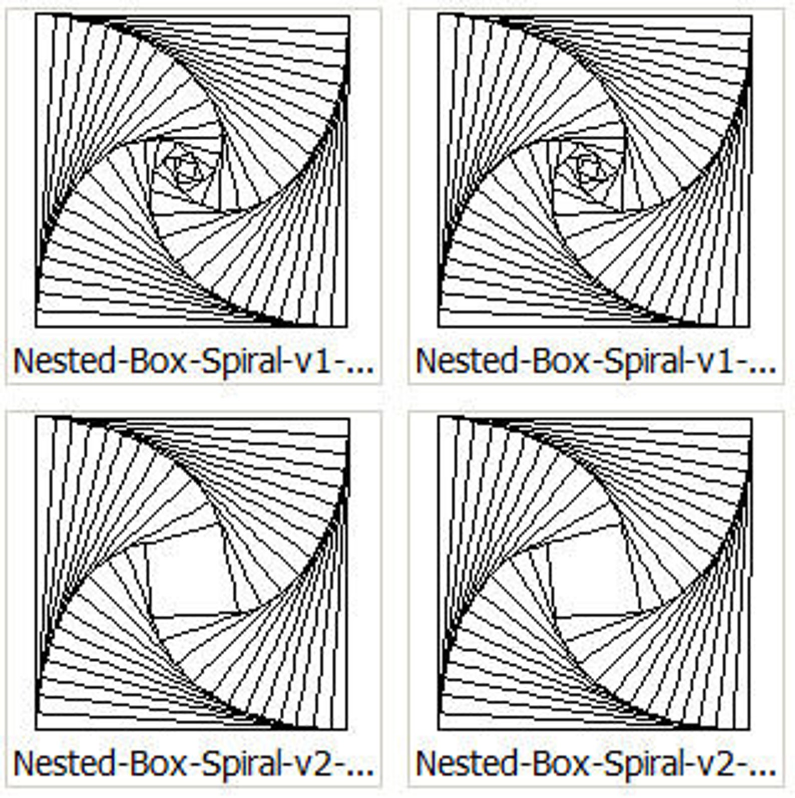 Spiral Nested Boxes Embroidery Design in 2 Sizes & 2 Versions - Etsy