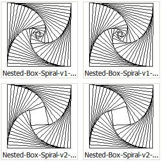 Spiral Nested Boxes Embroidery Design in 2 Sizes & 2 Versions - Etsy