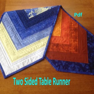 PDF Two for Show Table Runner PATTERN Chevron 2 Sided MLG-101 Download Size: Short, Medium, Long ...