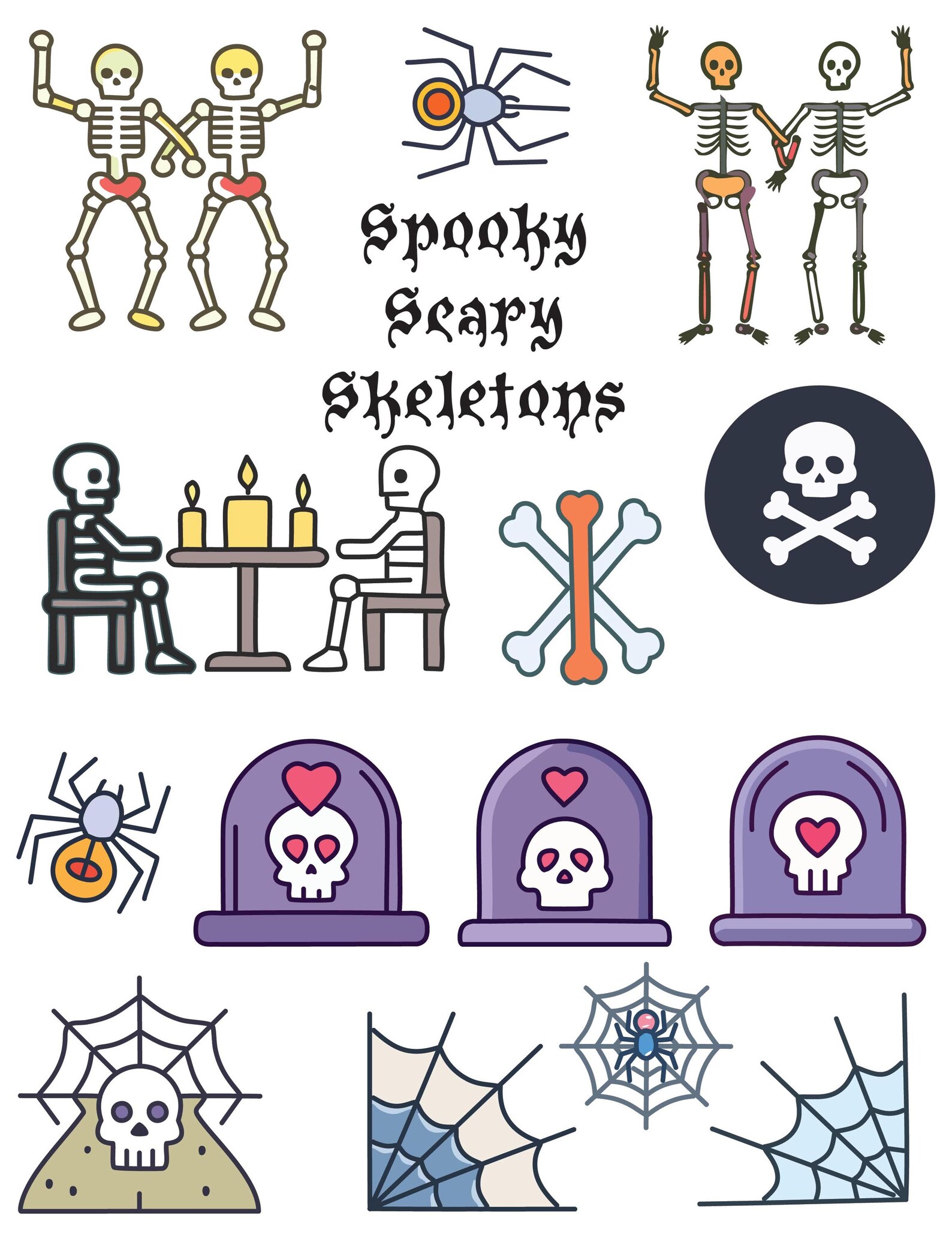 Halloween Sticker Pack, Happy Halloween Stickers - Etsy