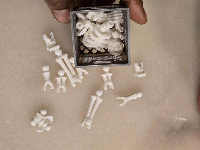 Crate Full of Bones, Posable Skeleton Action Figure - Etsy