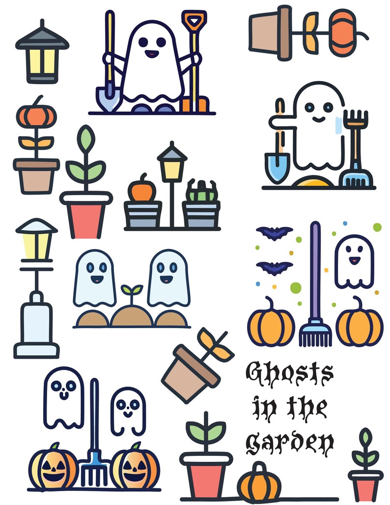 Halloween Sticker Pack, Happy Halloween Stickers - Etsy
