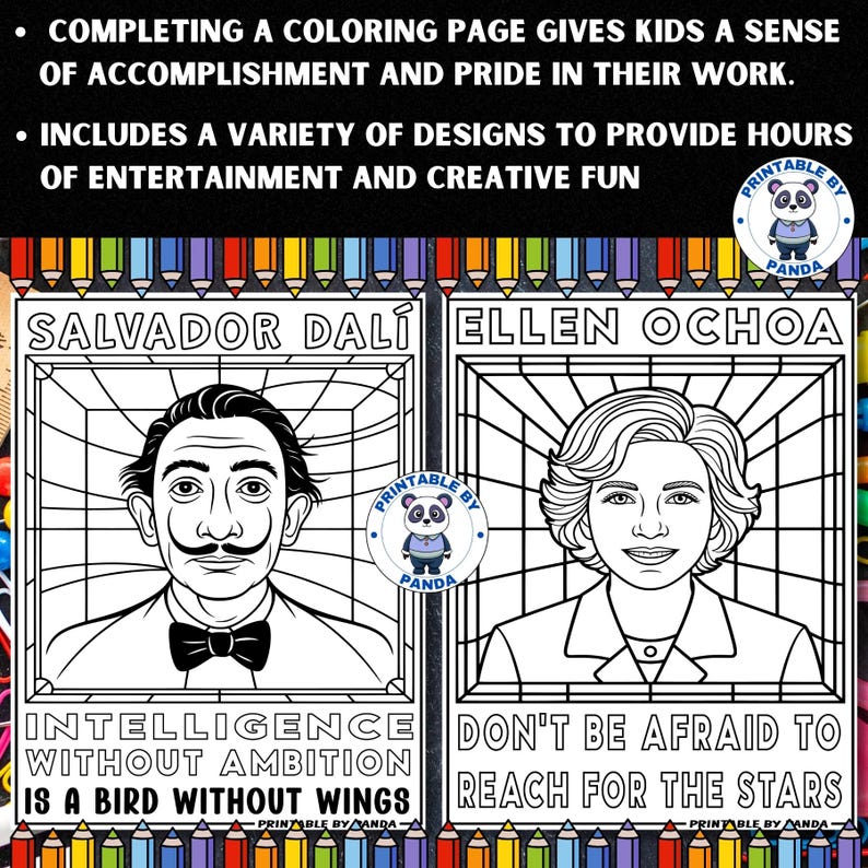 Hispanic Heritage Month Coloring Pages: Famous Latino Leaders (PDF ...