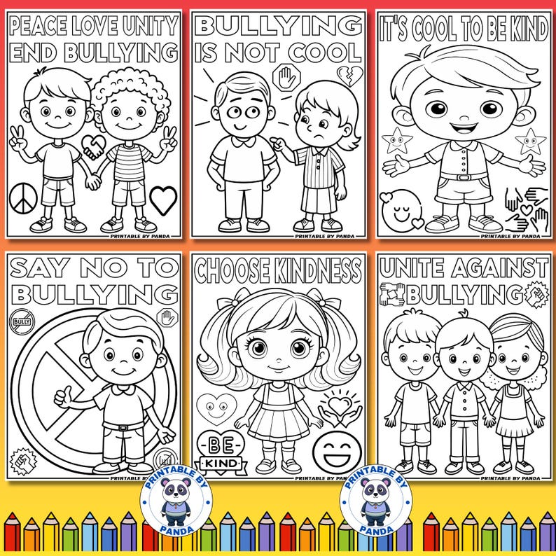 Anti Bullying Coloring Pages Sheets Printable , Anti Bullying Bulletin ...