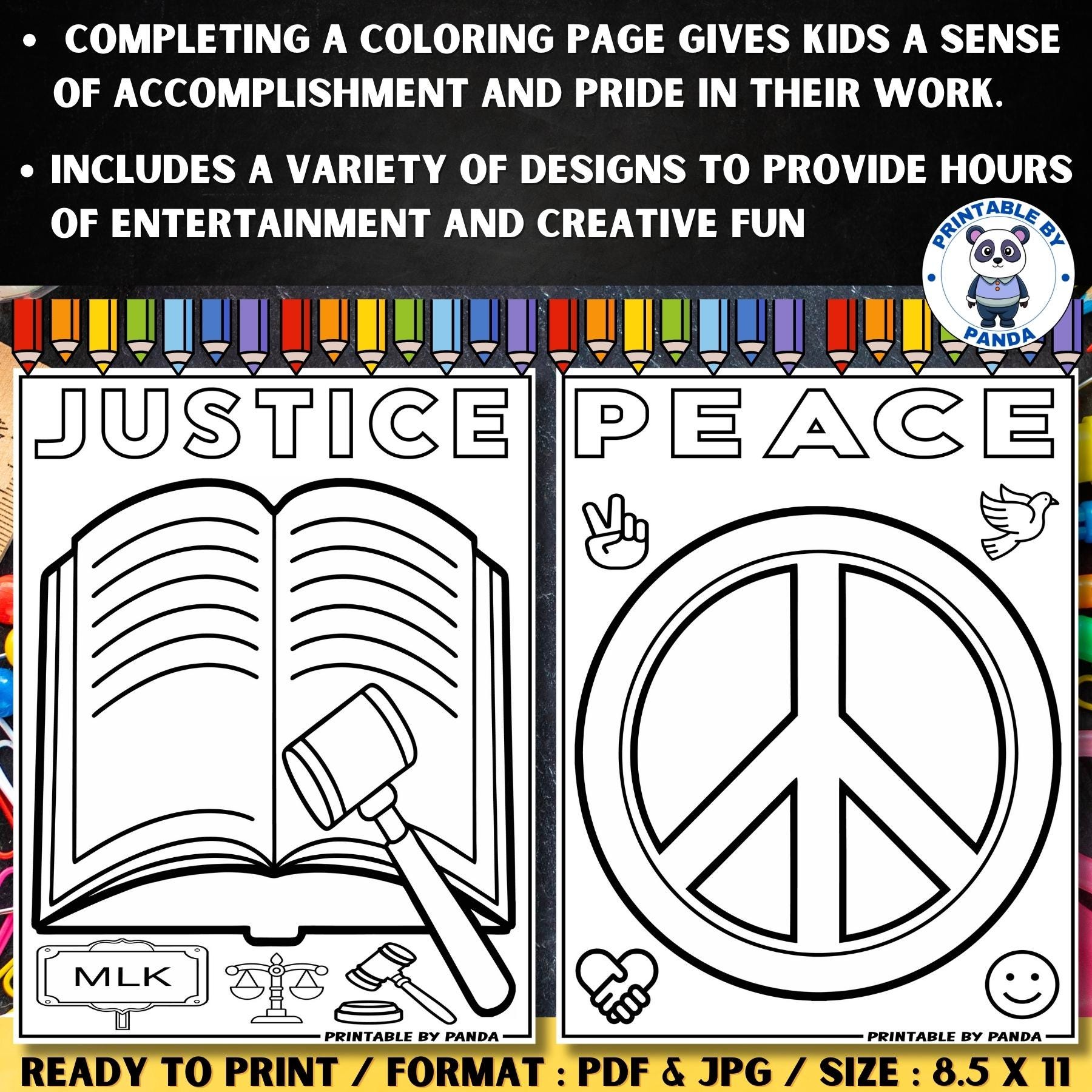 Martin Luther King Jr Mlk Coloring Pages Sheets Printable for ...