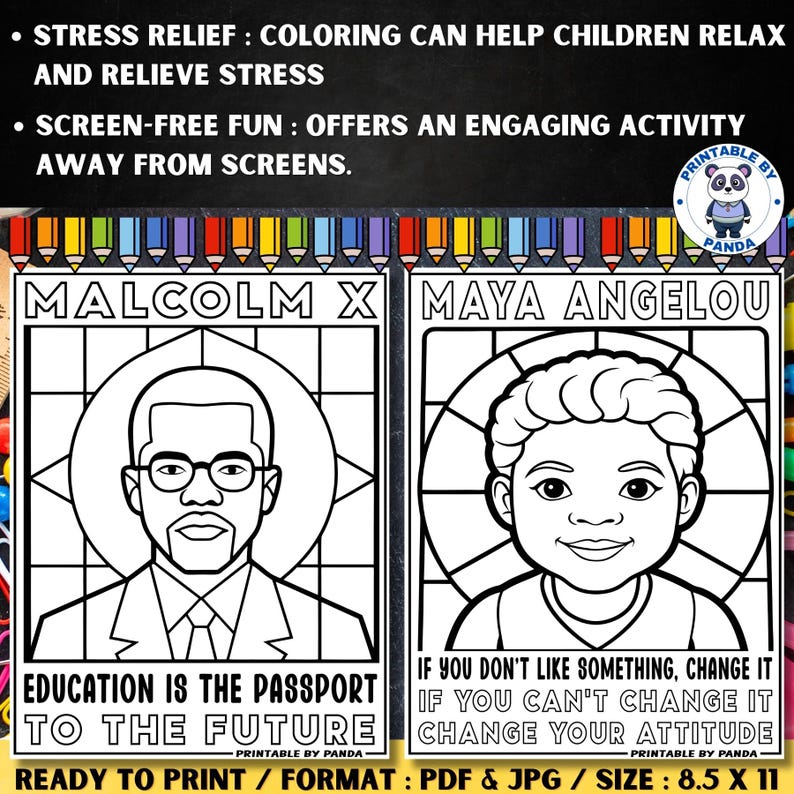 Black History Month Coloring Pages Sheets Activity Printable for Kids ...