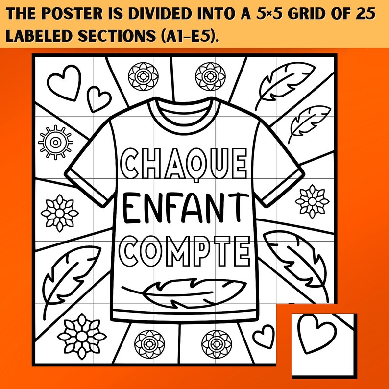 French Orange Shirt Day Collaborative Art Poster - Orange Shirt Day ...