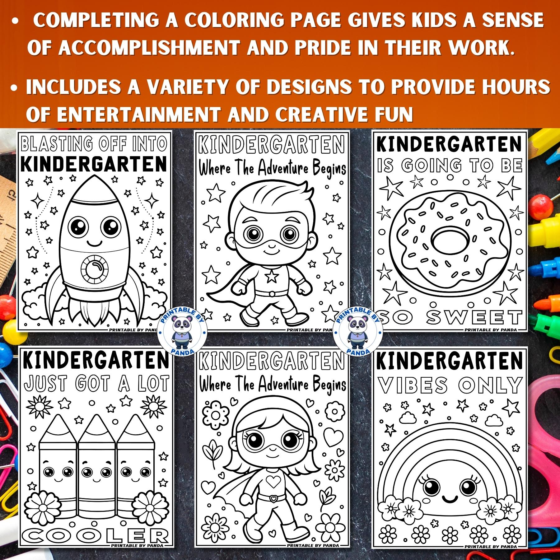 First Day of Kindergarten Coloring Pages: 17 Printable Back to School ...