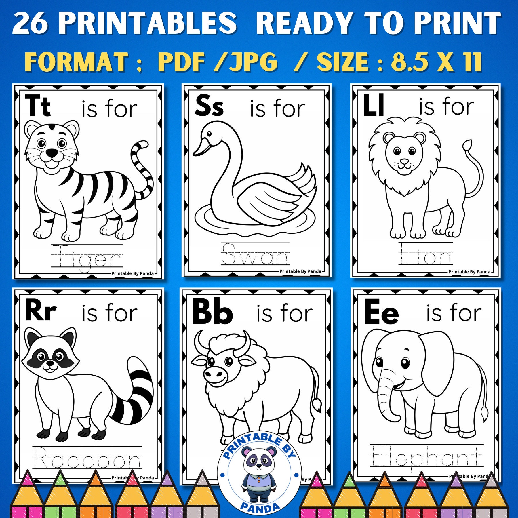 Coloriage Alphabet Animaux Du Zoo Dessins Gratuits à Colorier
