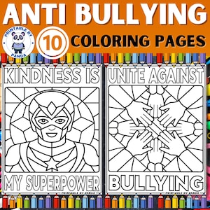 Anti Bullying Day Coloring Pages Sheets Printable | Cyber Bullying ...
