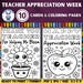 Teacher Appreciation Coloring Pages: Thank You Cards (PDF & JPG) - Etsy