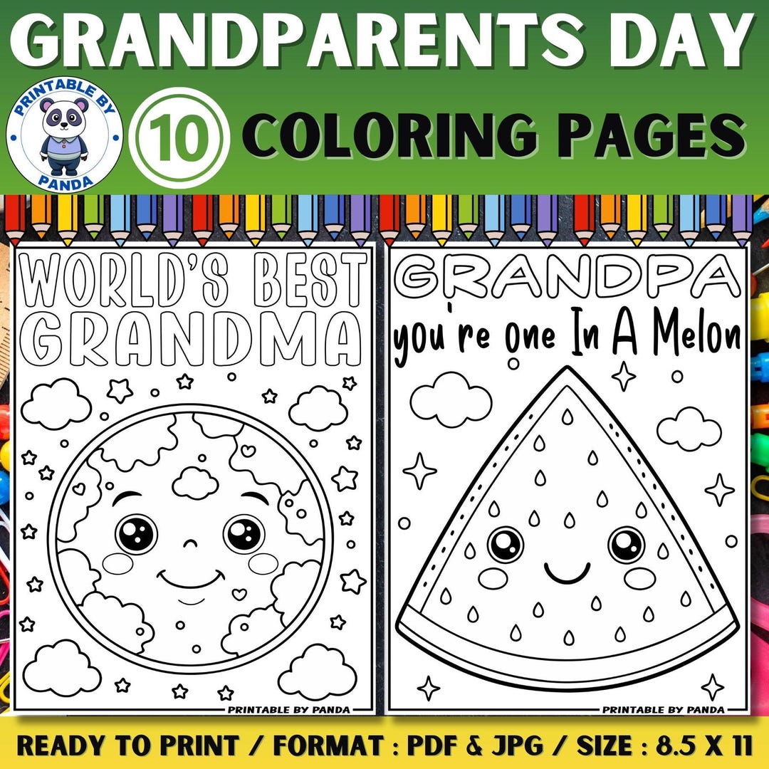 Grandparents Day Coloring Pages: Card Activity for Kids (PDF Download ...