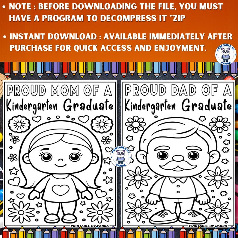Kindergarten Graduation Coloring Pages: End of Year Activities (PDF ...