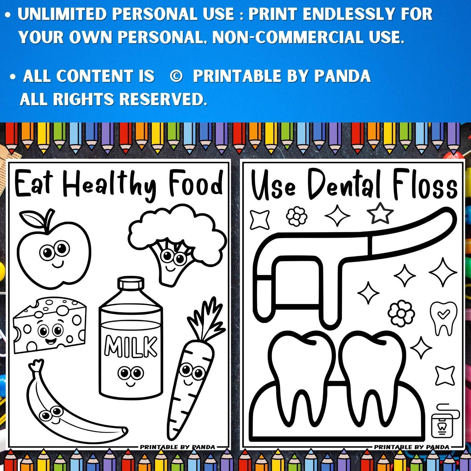 Dental Health Month Coloring Pages Sheets for Kids , Brushing Teeth ...
