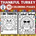 Turkey Thanksgiving Coloring Pages: Gratitude Activities (PDF & JPG) - Etsy