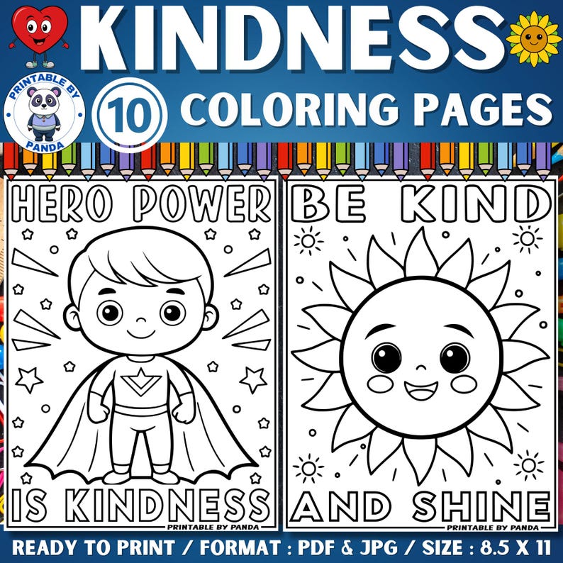 Kindness Coloring Sheets | Kindness Coloring Pages and Quotes Worksheet ...